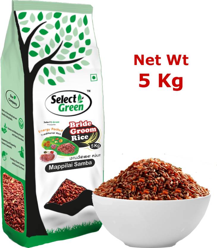 Select Green - Mappillai Samba Rice - 5Kg - Red Rice - Bridegroom Rice ...