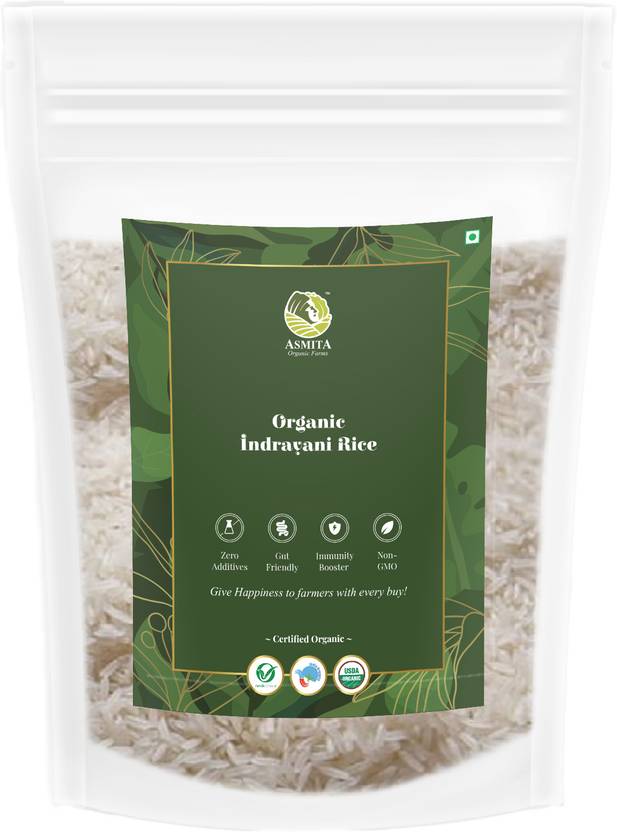 ASMITA ORGANIC FARMS Indrayani Rice - 1000gm | Traditional Rich ...