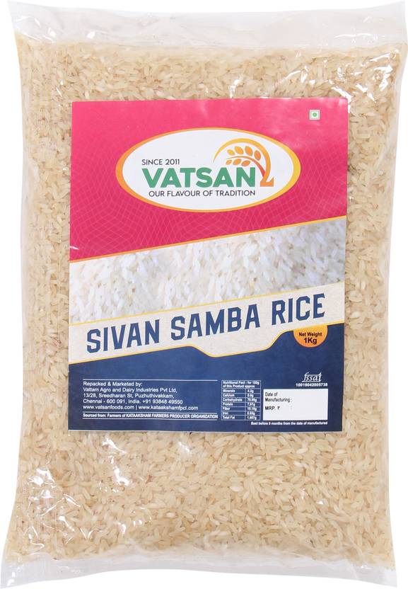 VATSAN Sivan Samba | Traditional Raw Rice Price in India - Buy VATSAN ...