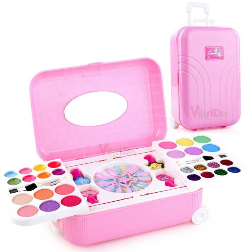 VikriDa Girl's All-in-One Cosmetic and Real Makeup Palette with Mirror ...
