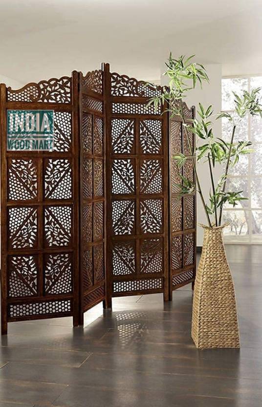 Soul Light Art Wooden Partition || Room Divider Traditional 4 panel ...