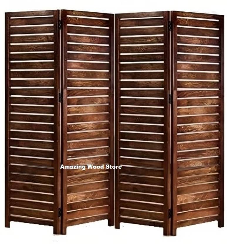 Amazing Wood Store Wooden Room Partition 4 Panel 6 Feet Patti Design ...