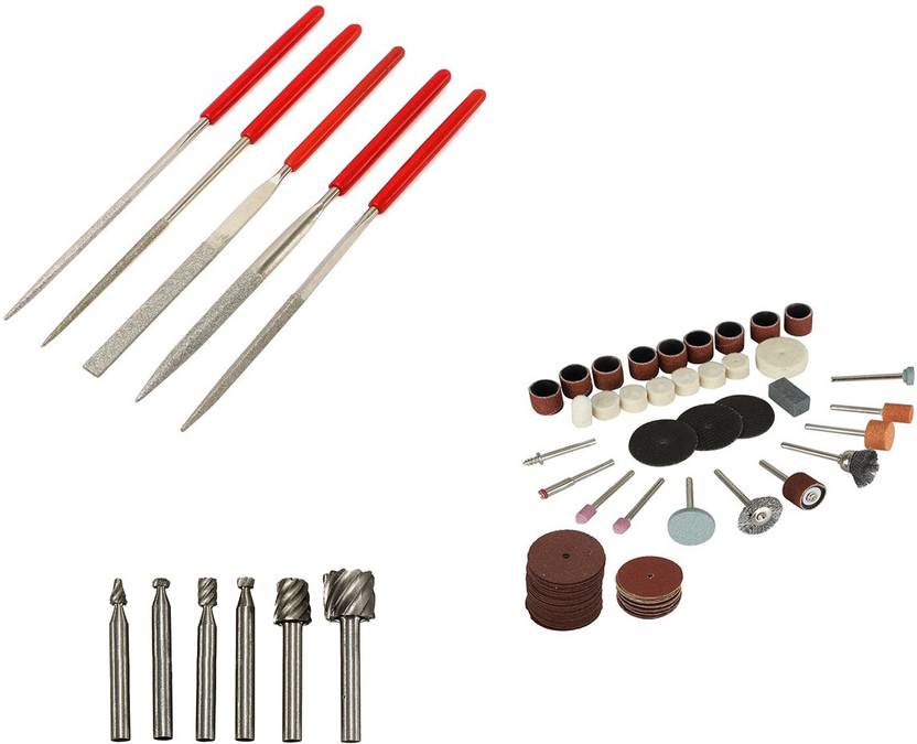 Digital Craft 5Pc Diamond File Set,6Pc HSS Rotary Burs Set,105Pc Rotary ...