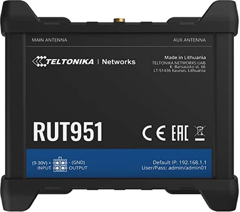 Teltonika RUT951 LTE 4G Dual Sim Router | WiFi, 4 Ethernet Interfaces ...