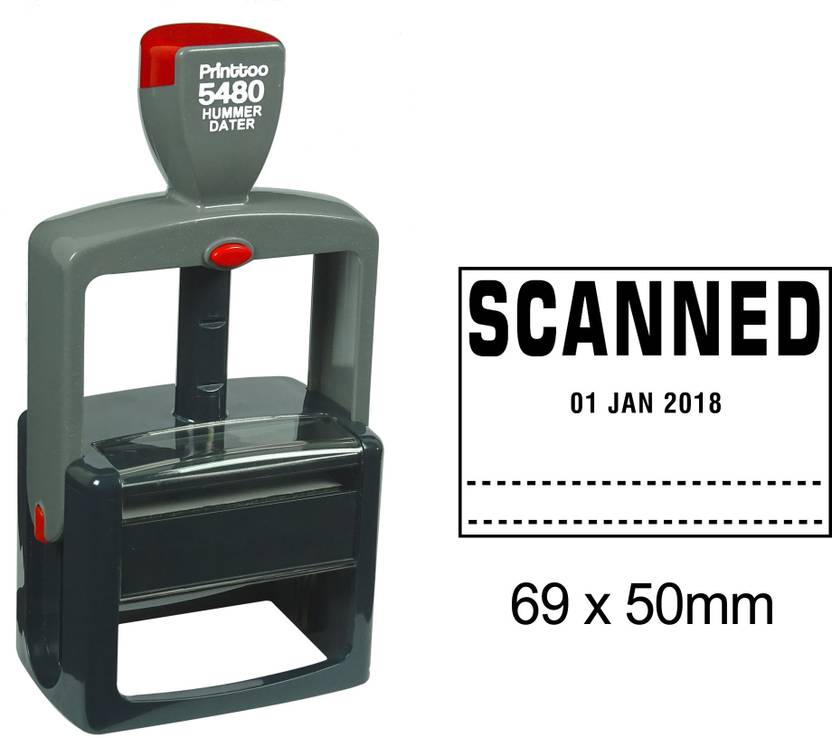 Printtoo Heavy Duty Stamp with Scanned Text Self Inking Office ...