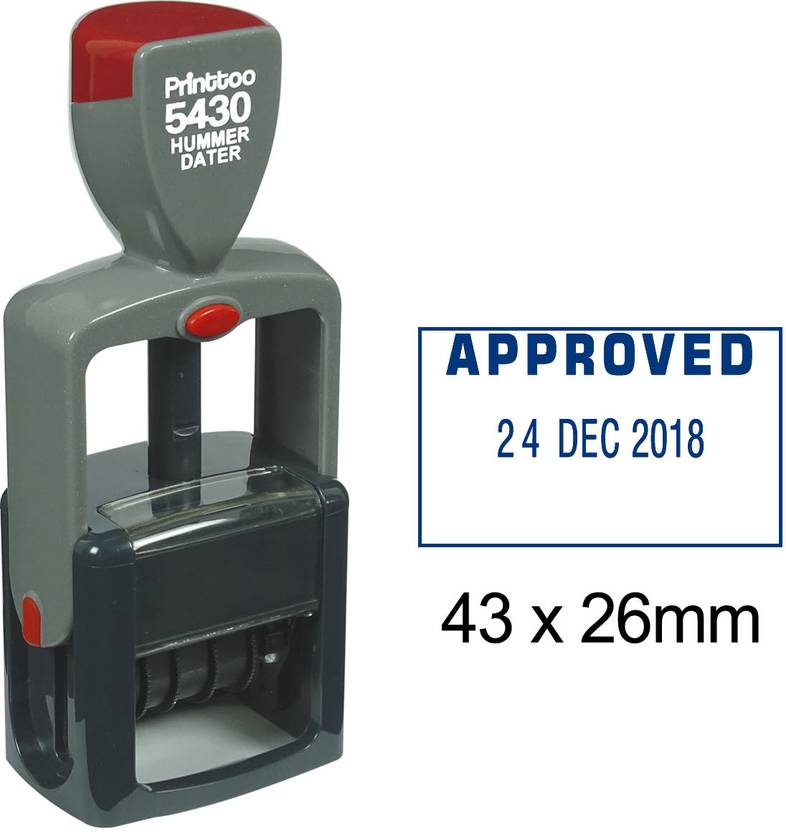 Printtoo Office Stationery Heavy Duty Stamp Self Inking with Approved Text Rubber Stamp Self ...