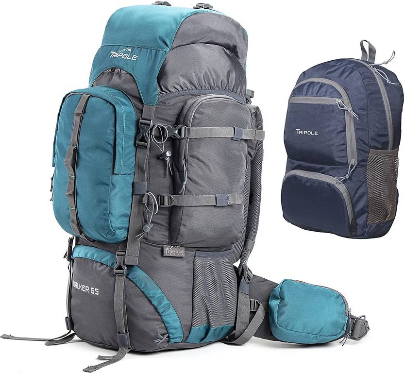 Tripole Walker 65 litres Rucksack with 20 Litre Foldable Day Pack ...