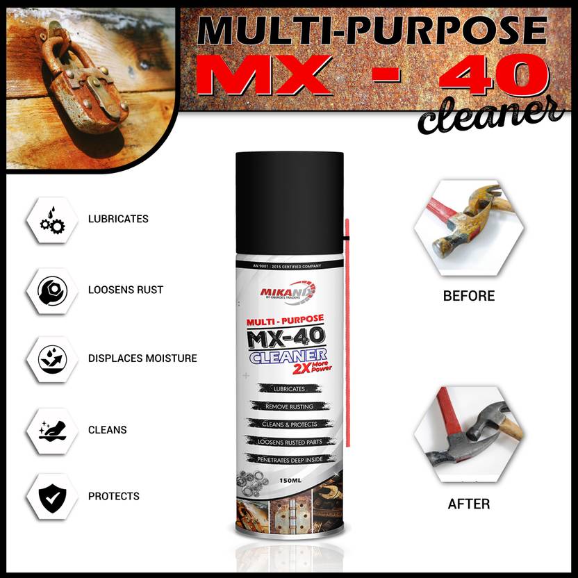 MIKANIX MX-40 Metal Rust Cleaner Spray For Bike Chain, Tools, Machinery ...