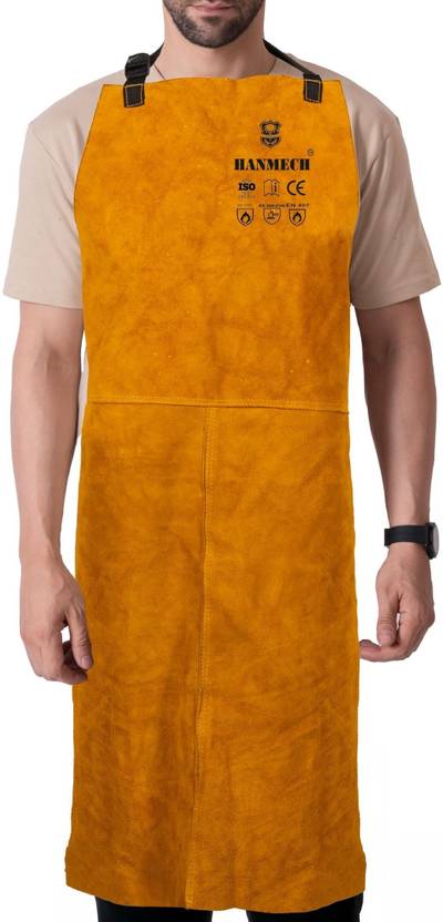 HANMECH Leather Welding & Safety Apron, High Durability Heat resistance ...