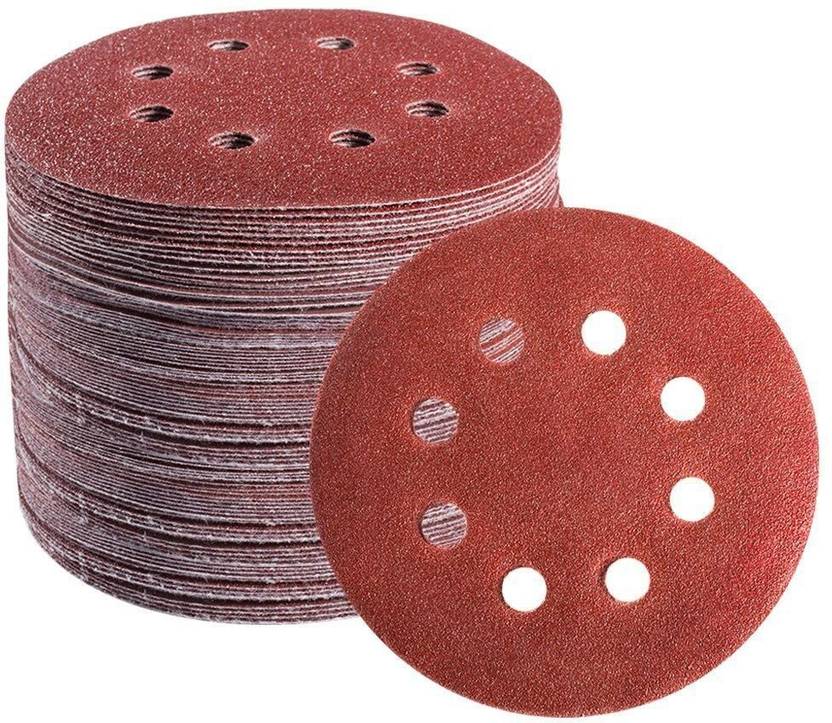 DUMDAAR • 100 Pcs Sand Papper Size 80 Round Sand Paper velcro disc ...