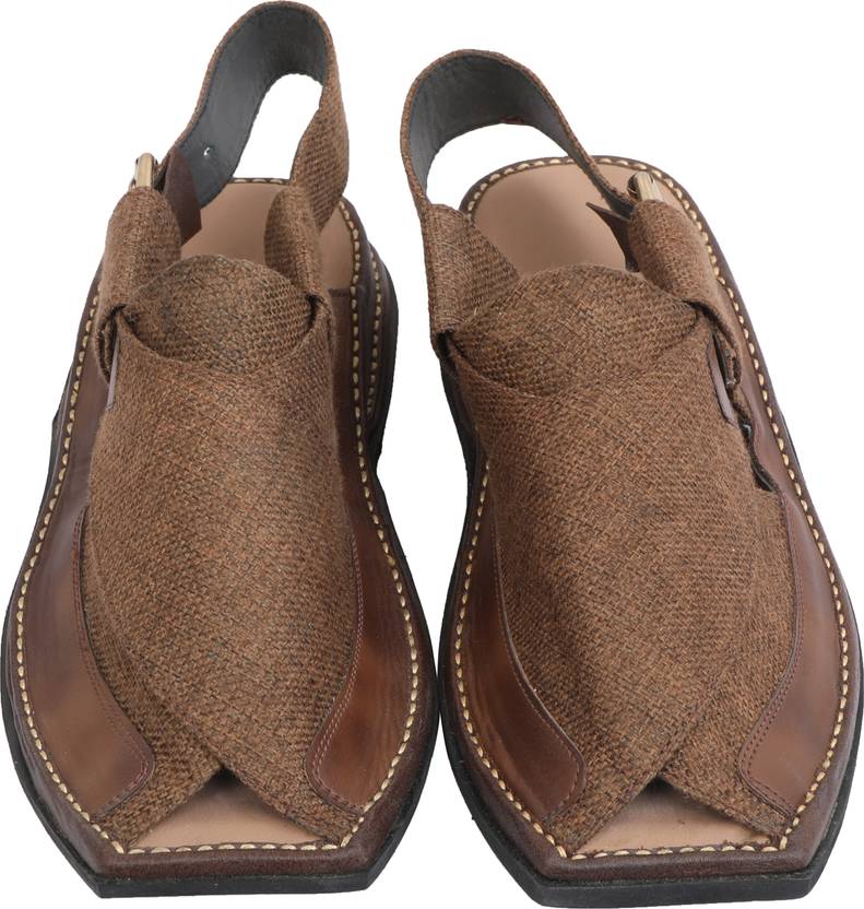 PESHAWARI CHAPPAL Men Brown Sandals - Buy PESHAWARI CHAPPAL Men Brown ...