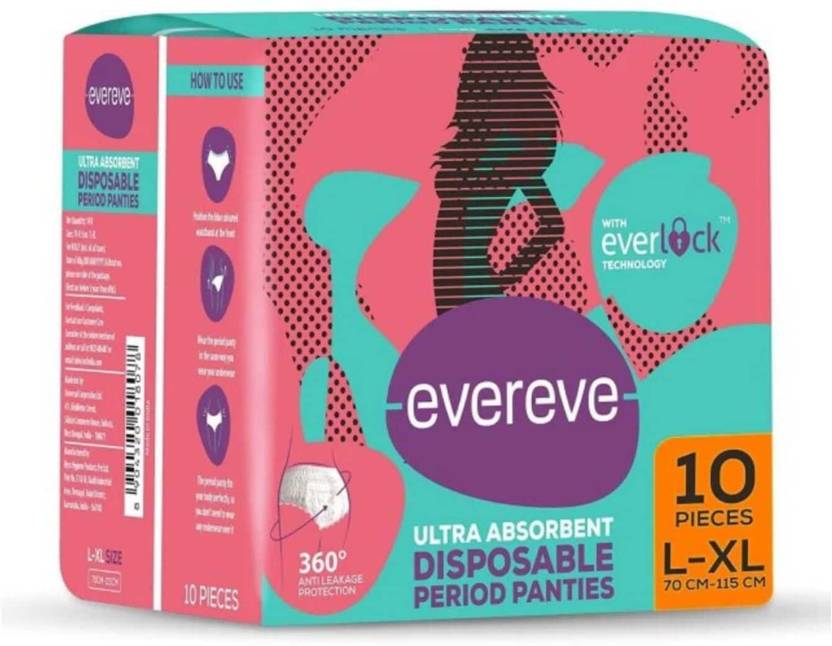 EverEve Ultra Absorbent, Heavy Flow Disposable Period Panties ...