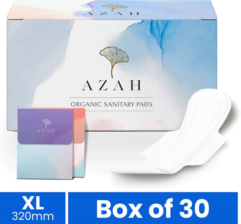 AZAH Rash-Free Sanitary Pads for women|All XL : Box of 30 Pads ...