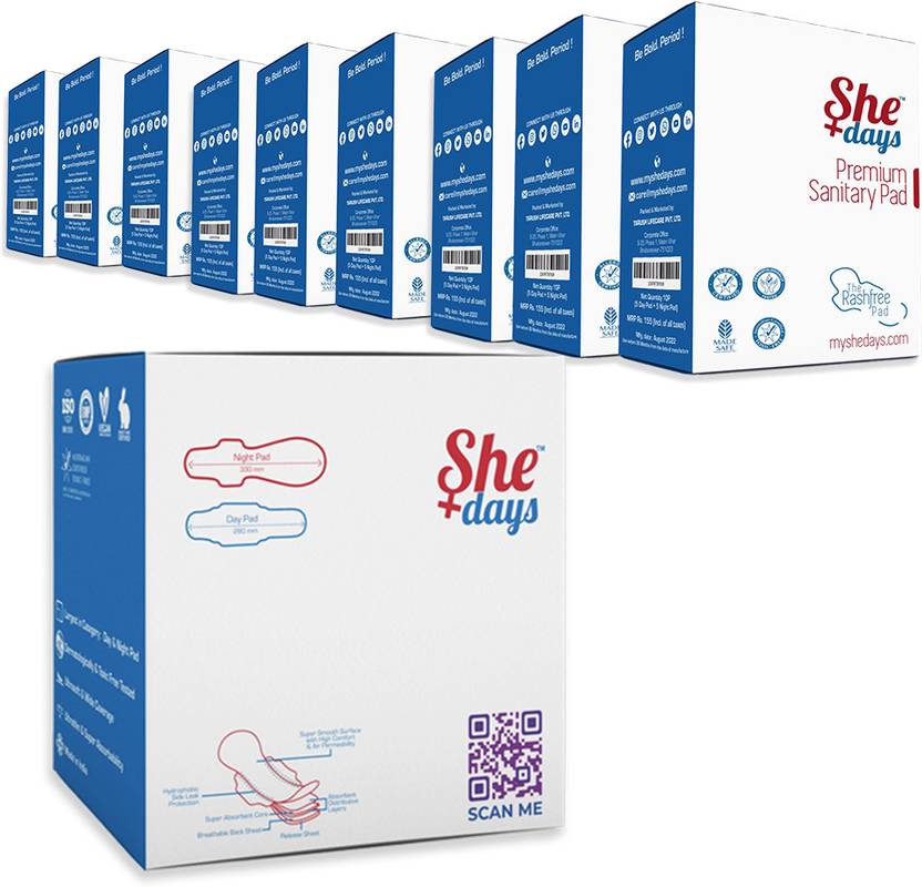 shedays Ultra Thin Rash Free Sanitary Pads for Women - One 20 Pack and ...