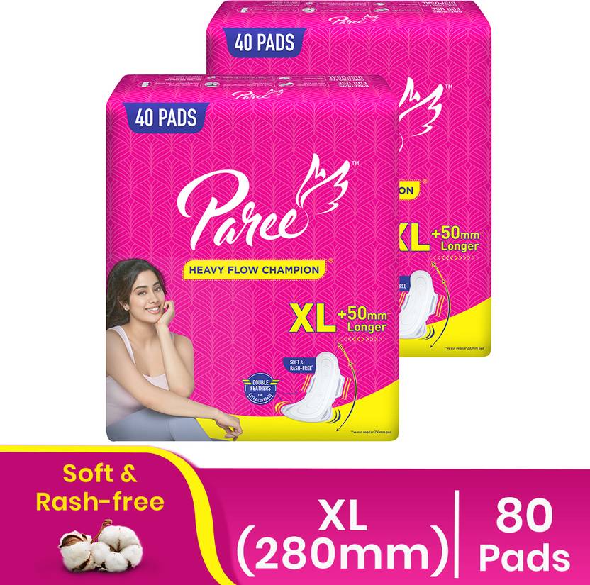 Paree Soft & Rash Free Sanitary Pad | XL Size| 3 Seconds Absorption for ...