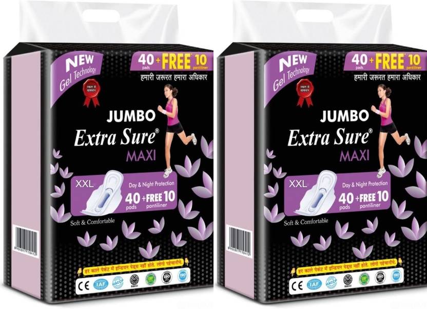extrasure Day & Night Protection pack of 2 (80 pads 20 pantyliner ...