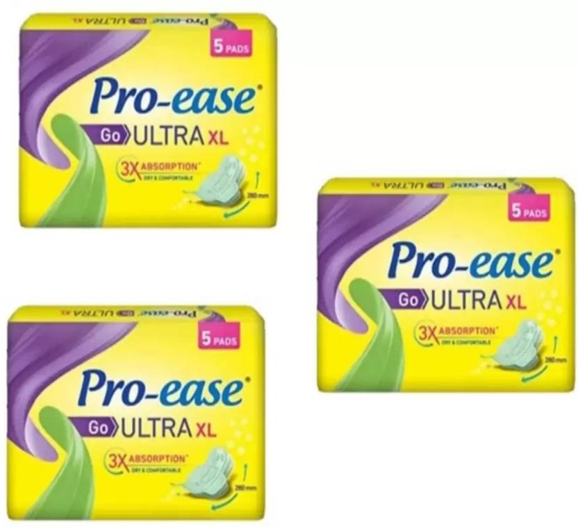 Pro-ease Proease Go Ultra XL - 5+5+5 Pads Sanitary Pad Sanitary Pad ...
