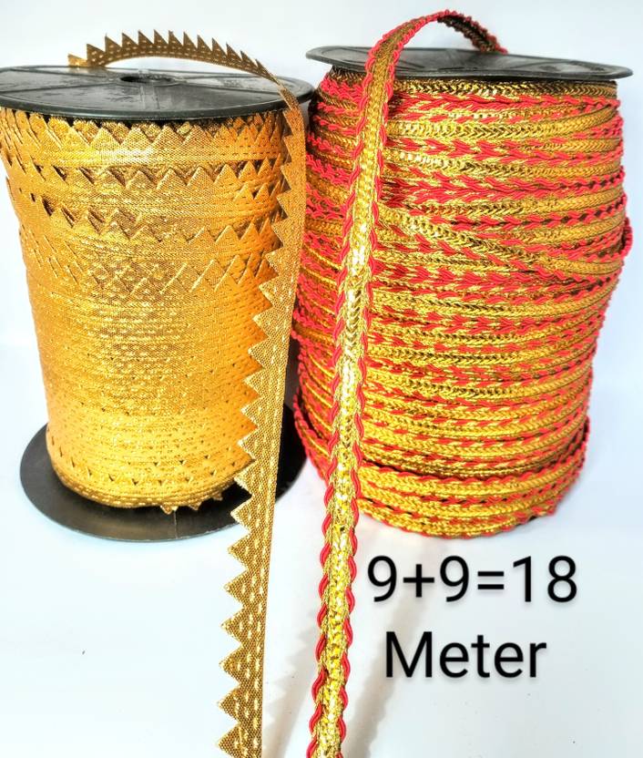 SHINGALA ENTERPRISE SUPER QUALITY-RED BULET DORI AND GOTA PATTI Lace ...