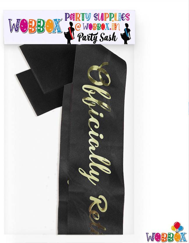 Wobbox Happy Retirement Sash, Officially Retired Sash, Retirement Party ...
