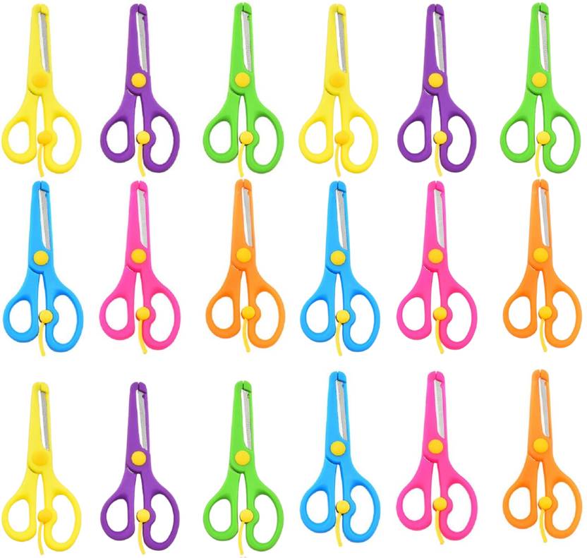 Flipkart.com | Kartual Safe Cutting Plastic Craft Scissors For Kids ...
