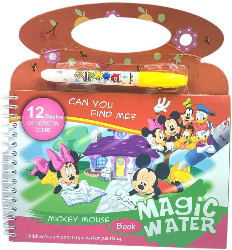 Shopeekendar Micky Reusable Magic Water Painting Book with Pen Price in ...