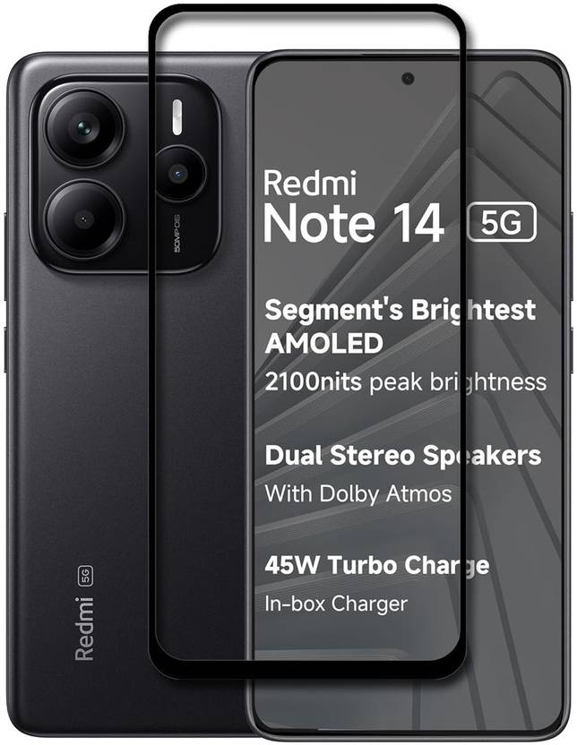 INFINITYWORLD Edge To Edge Tempered Glass for Redmi Note 14 5G ...