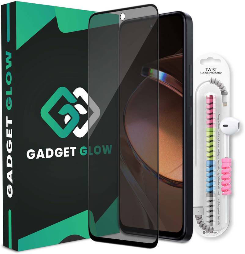 Gadget Glow Edge To Edge Tempered Glass for Redmi 12 5G, Redmi 12 4G ...