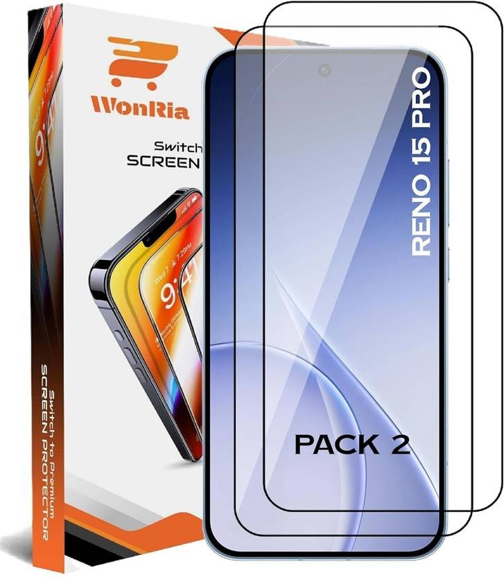 WonRia Edge To Edge Tempered Glass for Oppo Reno 15 Pro 5G, Reno 15 Pro ...
