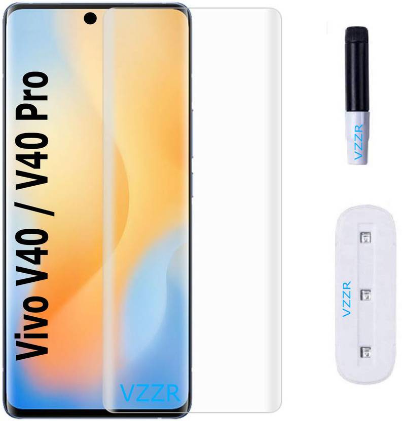 VZZR Tempered Glass Guard for Vivo V40, Vivo V40 Pro, Vivo V40 5G, Vivo V40 Pro 5G - UV Curved ...