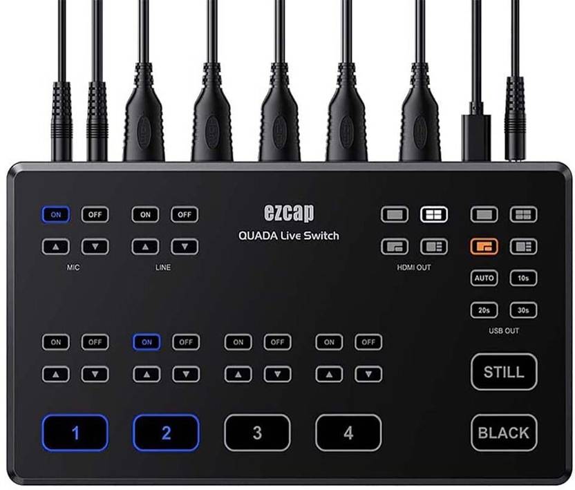 microware Ezcap328 Quada 4 Port HDMI Multi Camera Live Switch Video ...