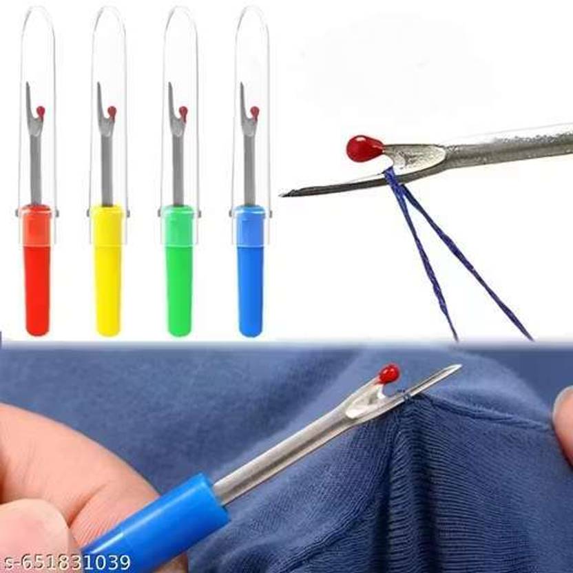 LYSOO Seam Ripper Set (Pack of 4) | Sharp Stitch Remover Sewing Kit ...