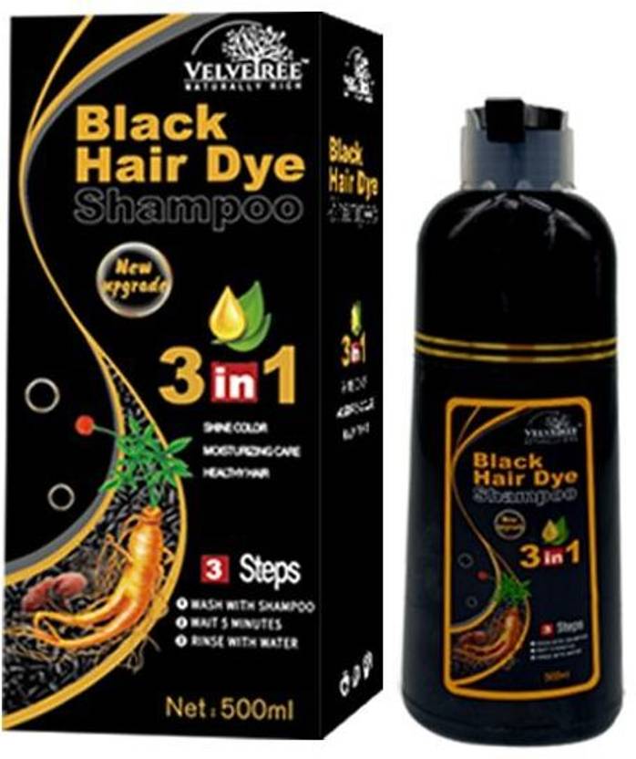 Velvetree Hair Colour Shampoo for Men & Women , Black - Price in India ...