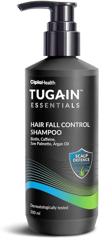 Cipla Tugain Essentials Hair Fall Control Shampoo | With Biotin | For ...