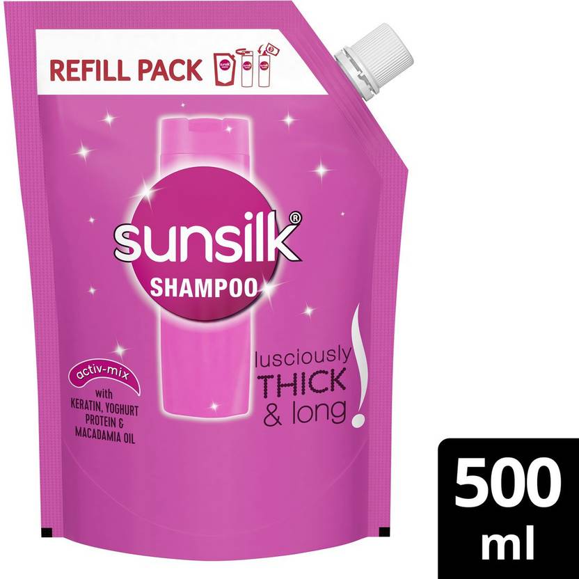 SUNSILK Lusciously Thick & Long Shampoo Refill Pack - Price in India ...