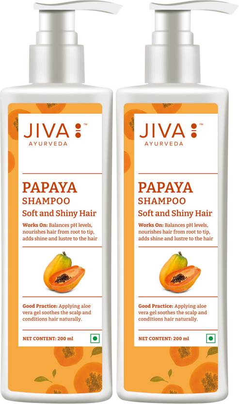 JIVA AYURVEDA Papaya Shampoo - Scalp Cleansing Formula - 200 ml - Price in India, Buy JIVA ...