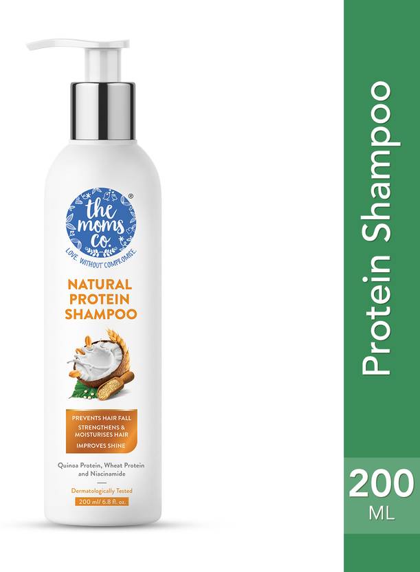 The Moms Co. Natural Protein Shampoo Silk & Wheat Protein| For ...