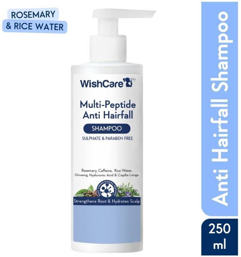 WishCare Multi Peptide Anti Hairfall Shampoo with Rice Water , Rosemary ...
