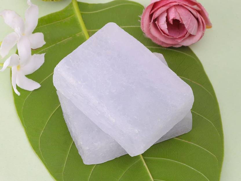 BVNM Natural Alum Whole Phitkari Piece (100 g x 2 Blocks, Patika ...