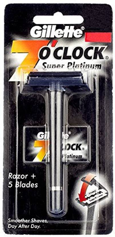 Gillette 7 O Clock Super Platinum Razor (Pack Of 2), Men - Price in ...
