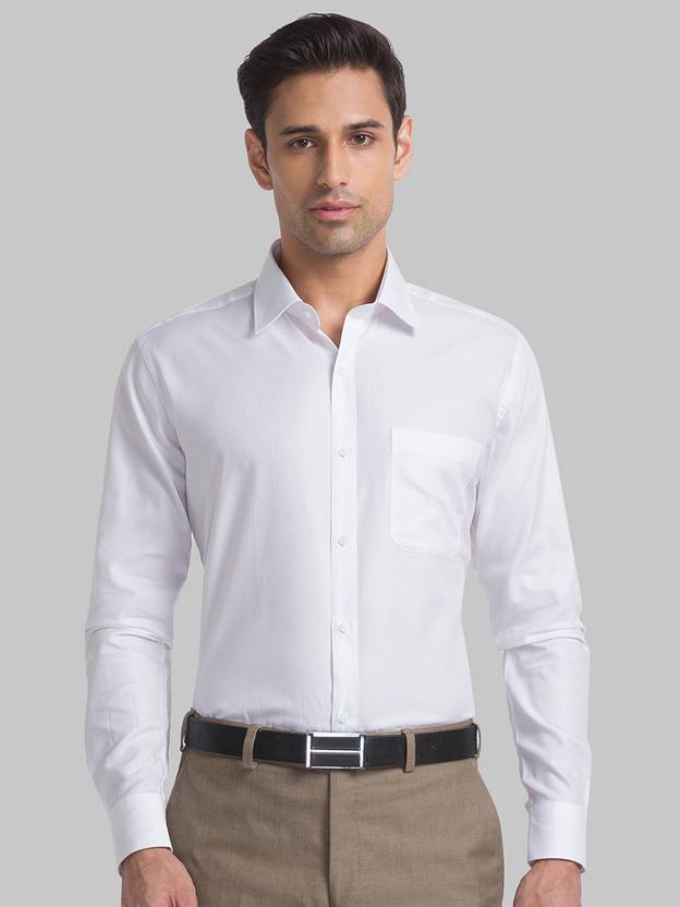 Raymond Men Solid Formal White Shirt - Buy Raymond Men Solid Formal ...