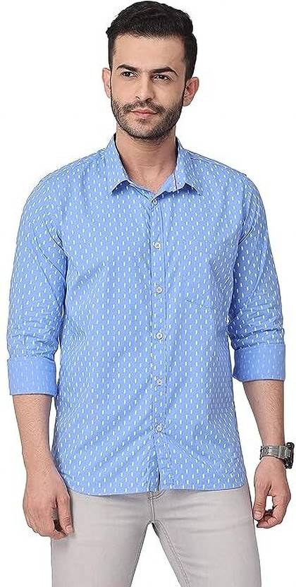 hfuy Men Printed Casual Blue Shirt - Buy hfuy Men Printed Casual Blue ...