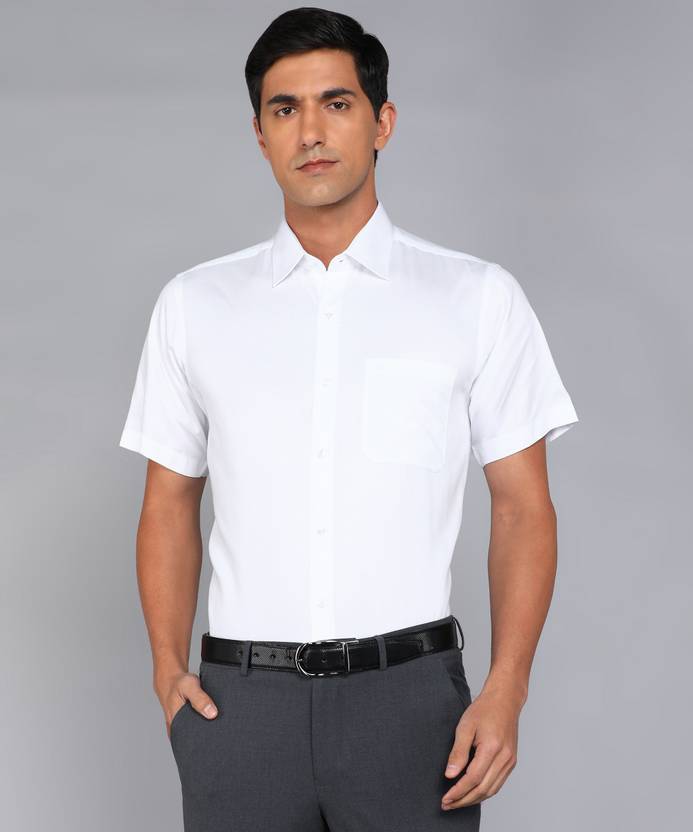 Raymond Men Solid Formal White Shirt - Buy Raymond Men Solid Formal ...