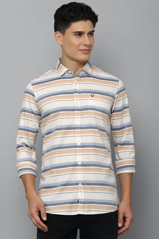 Allen Solly Men Striped Casual Multicolor Shirt - Buy Allen Solly Men ...