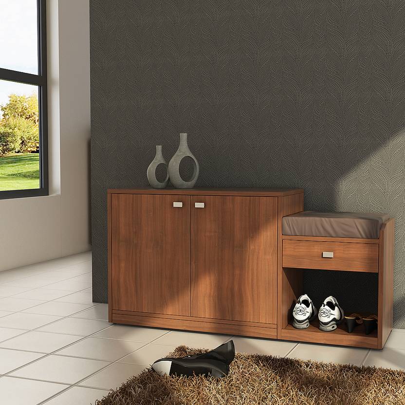 SPACEWOOD All In One Shoe Rack Engineered Wood Shoe Rack Price in India ...