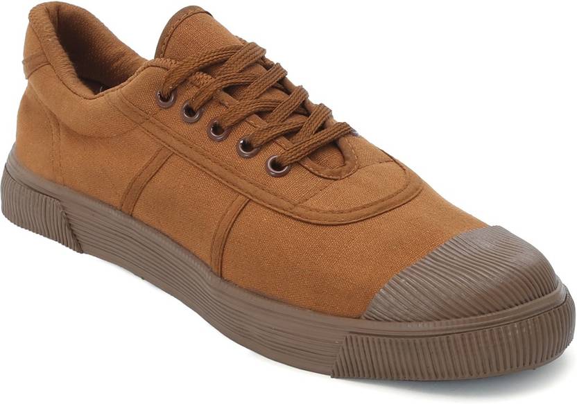 Tuff TUFF Military Brown with Moulded Rubber Canvas Shoes For Men - Buy ...