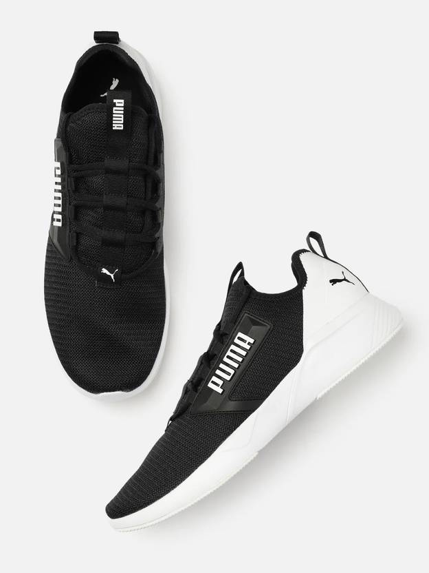 PUMA Puma Men Black White Retaliate Block SoftFoam Running Shoes ...