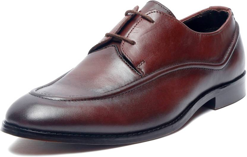 LOUIS STITCH Brown British Classic Premium Italian Leather Two Eyelet ...