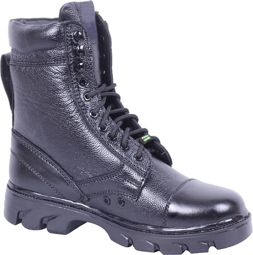 Para Commando Para Commando Men Genuine Leather Army Safety Boot Shoes ...