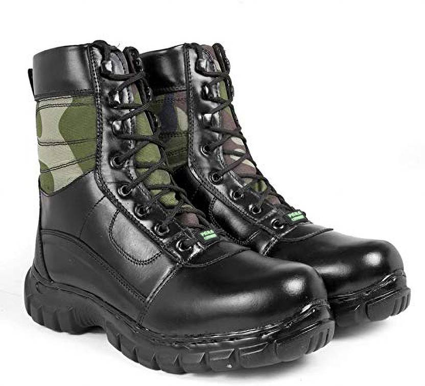 Para Commando Para Commando Men's Green Combat Genuine Leather Army ...