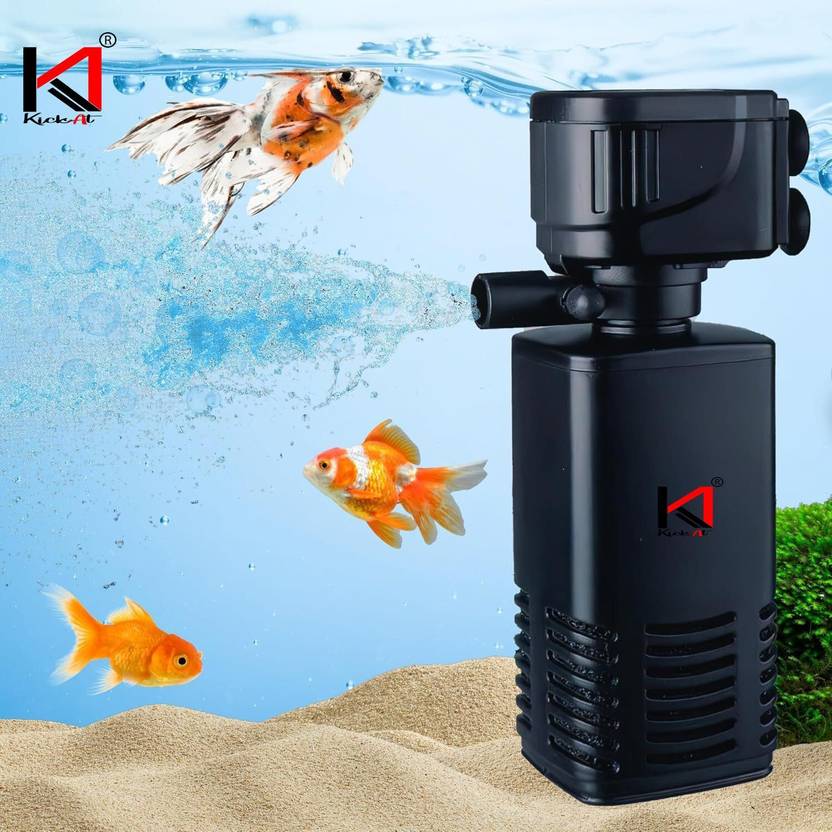 kickAt Premium Aquarium Filter Pump 1000L/H 4 in 1 High Power Oxygen ...